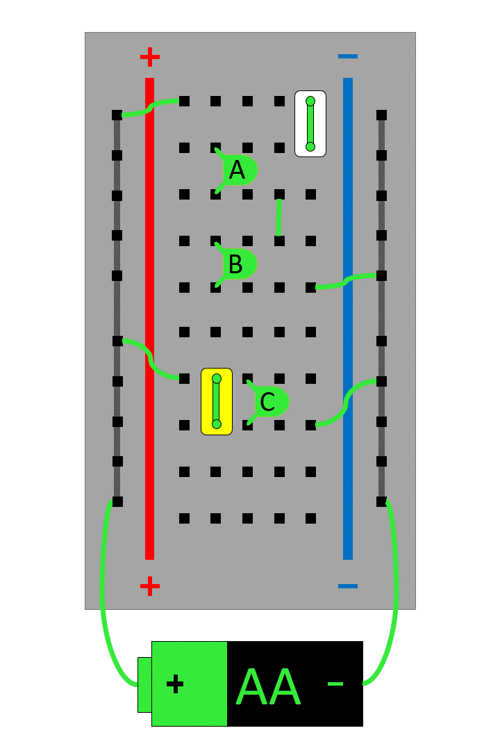Medium Breadboard Switches - Breadboard Circuitry Unit - Positive Physics