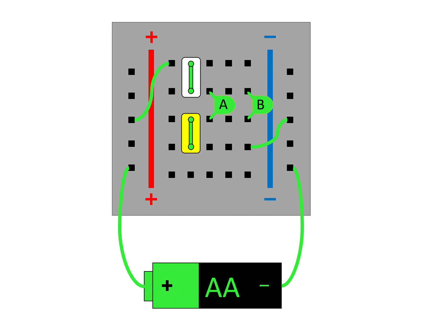 Two Switches - Breadboard Circuitry Unit - Positive Physics