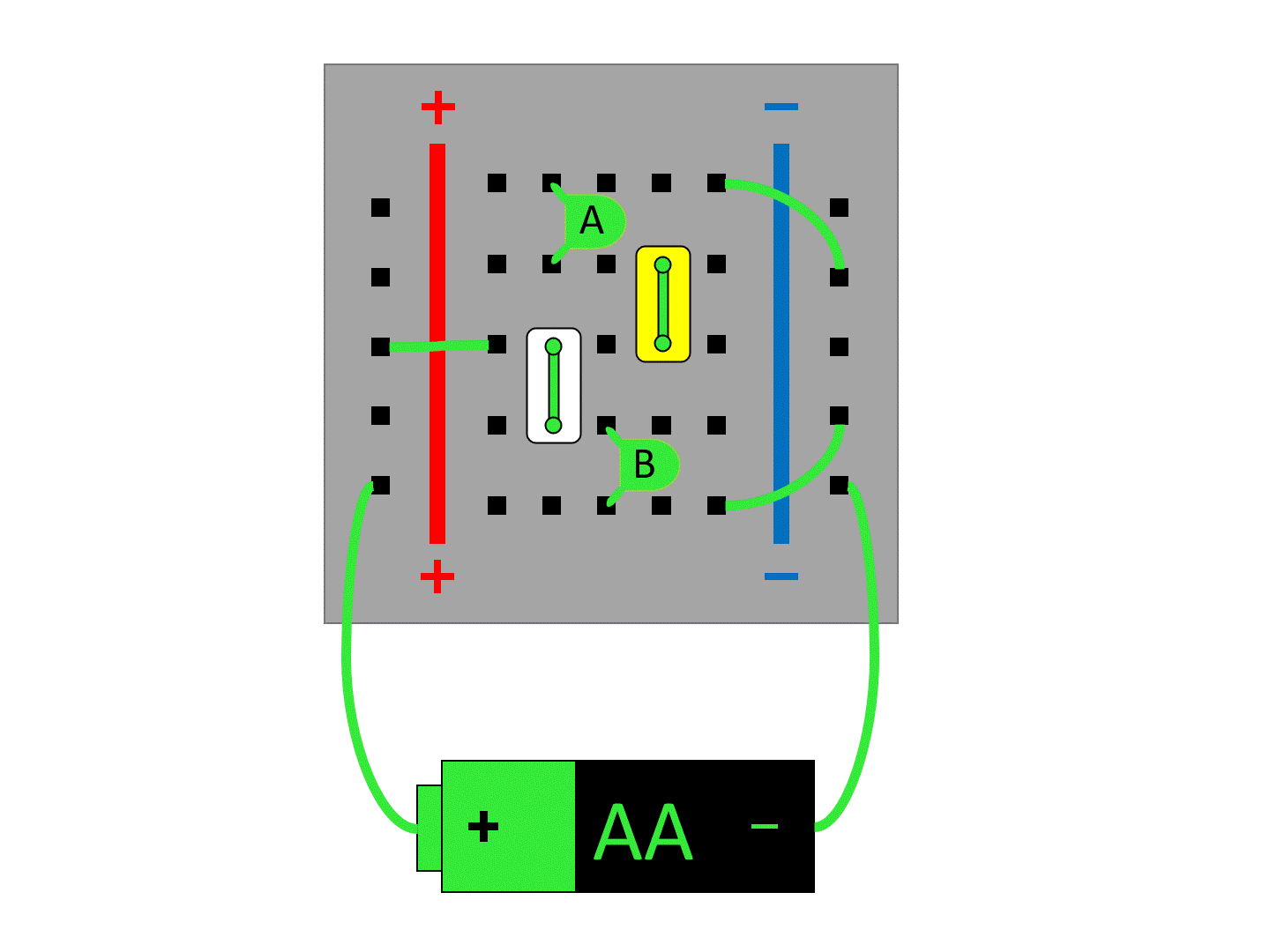 Two Switches - Breadboard Circuitry Unit - Positive Physics