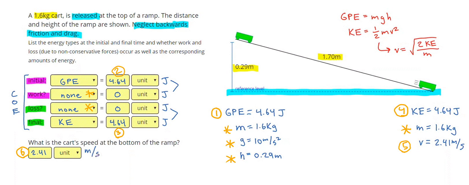 Energy Practice Questions - Energy Challenge - Positive Physics