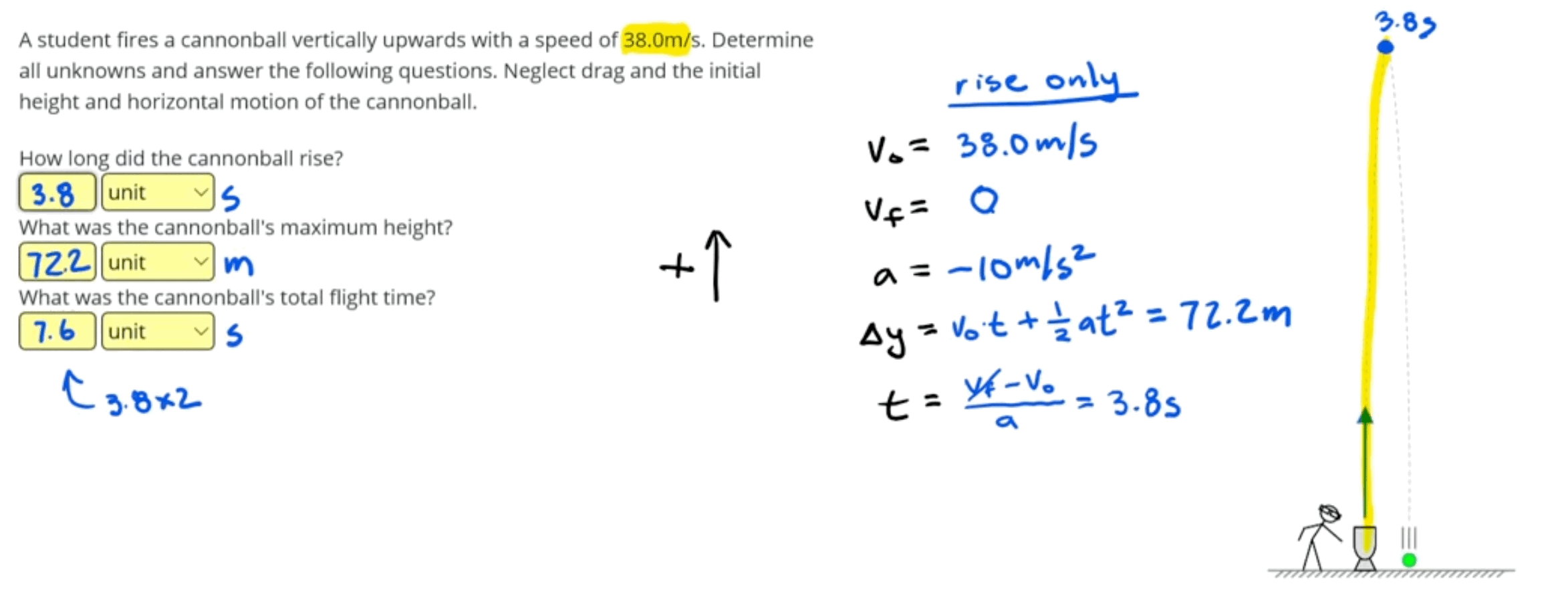 Complete Problems 2 - Free-Fall Unit - Positive Physics