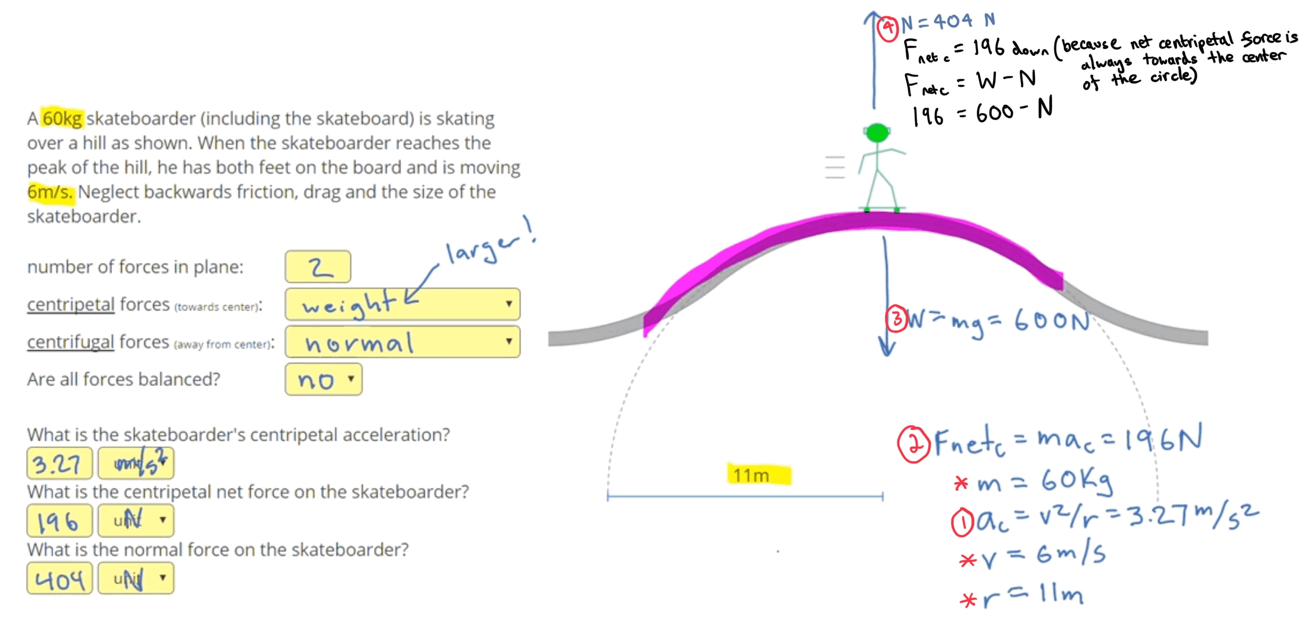 Complete Problems 2 - Circular Motion Unit - Positive Physics