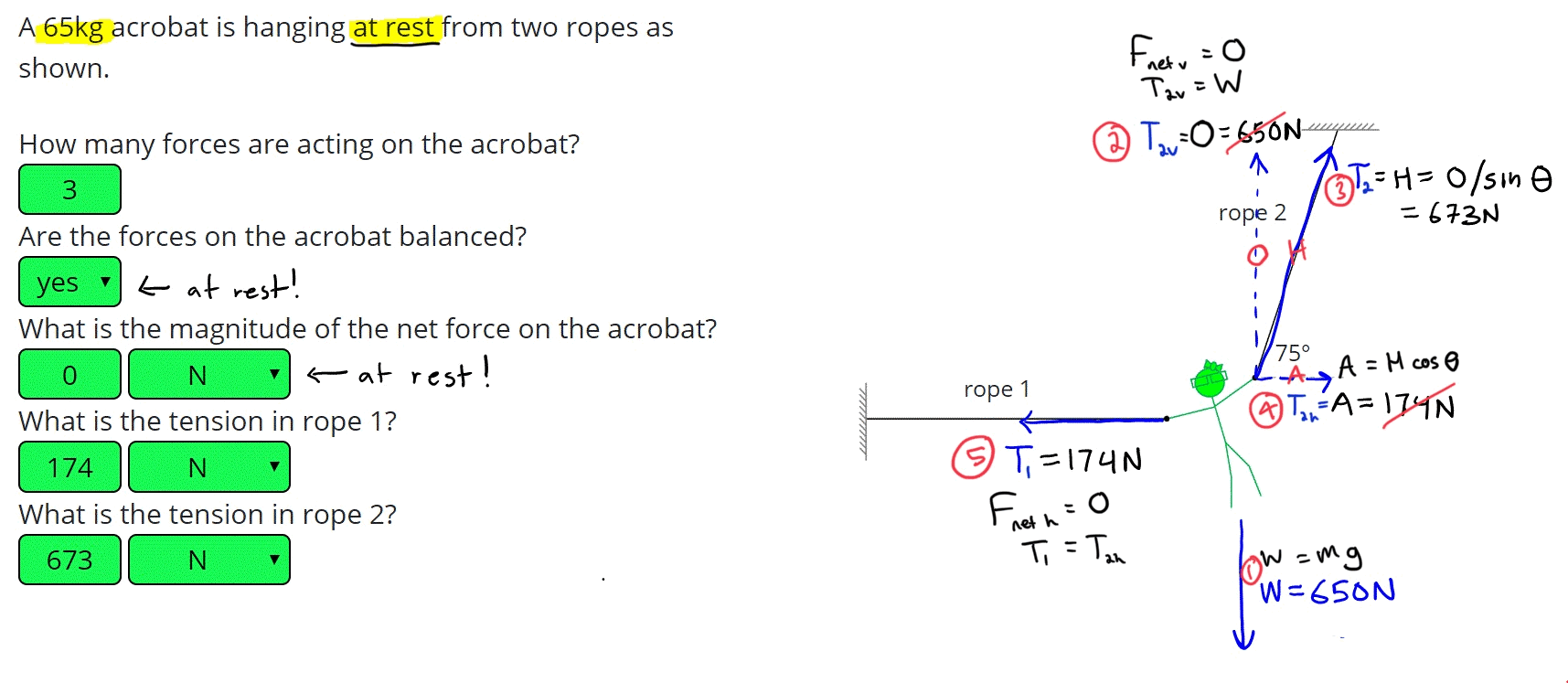 Diagonal Forces Practice Questions - Complete Problems 1 - Positive Physics