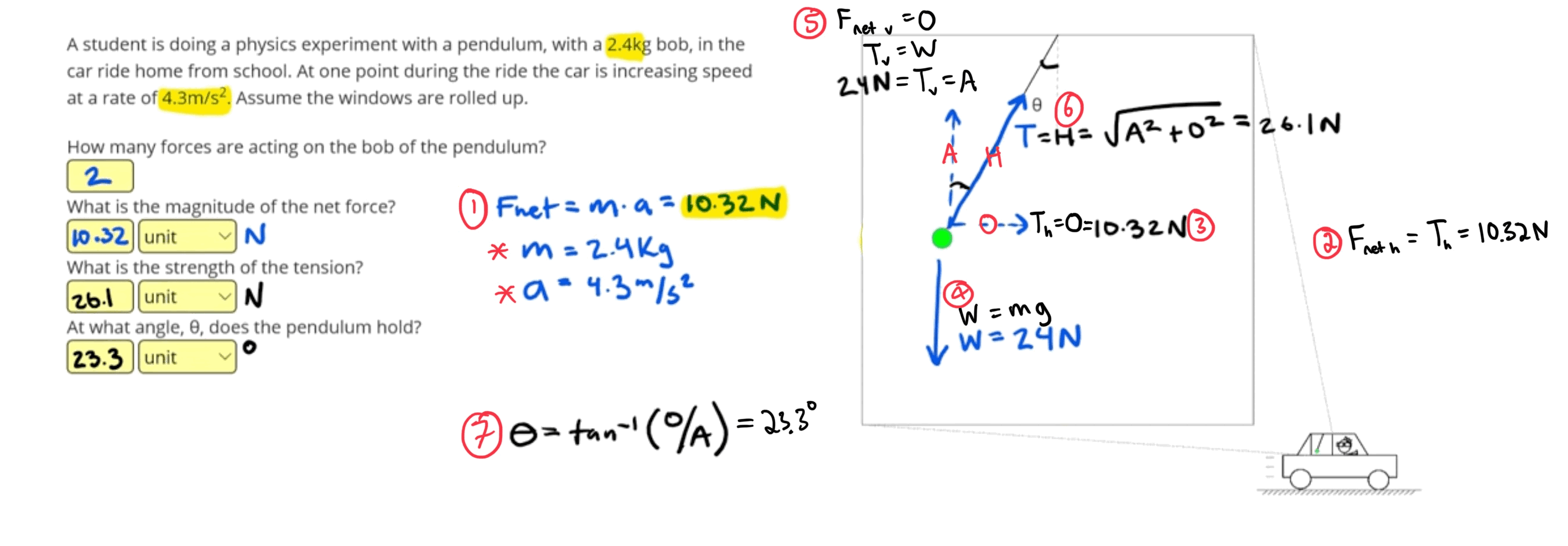 Diagonal Forces Practice Questions - Complete Problems 3 - Positive Physics