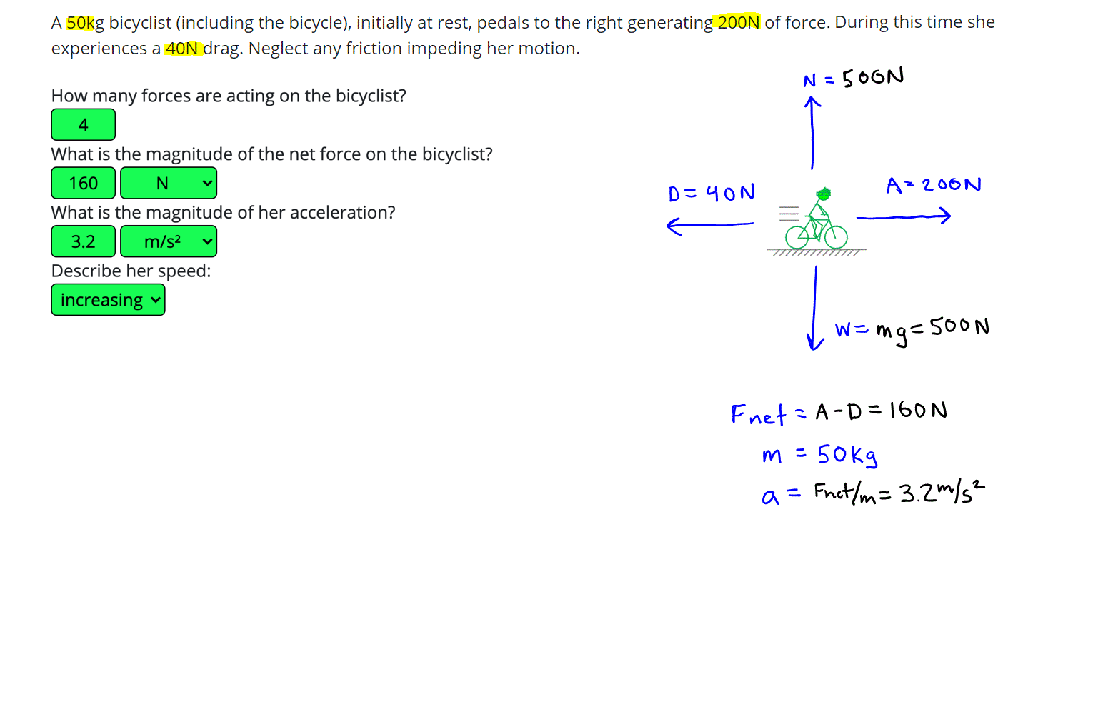 Complete Problems 2 - Introduction To Forces Unit - Positive Physics