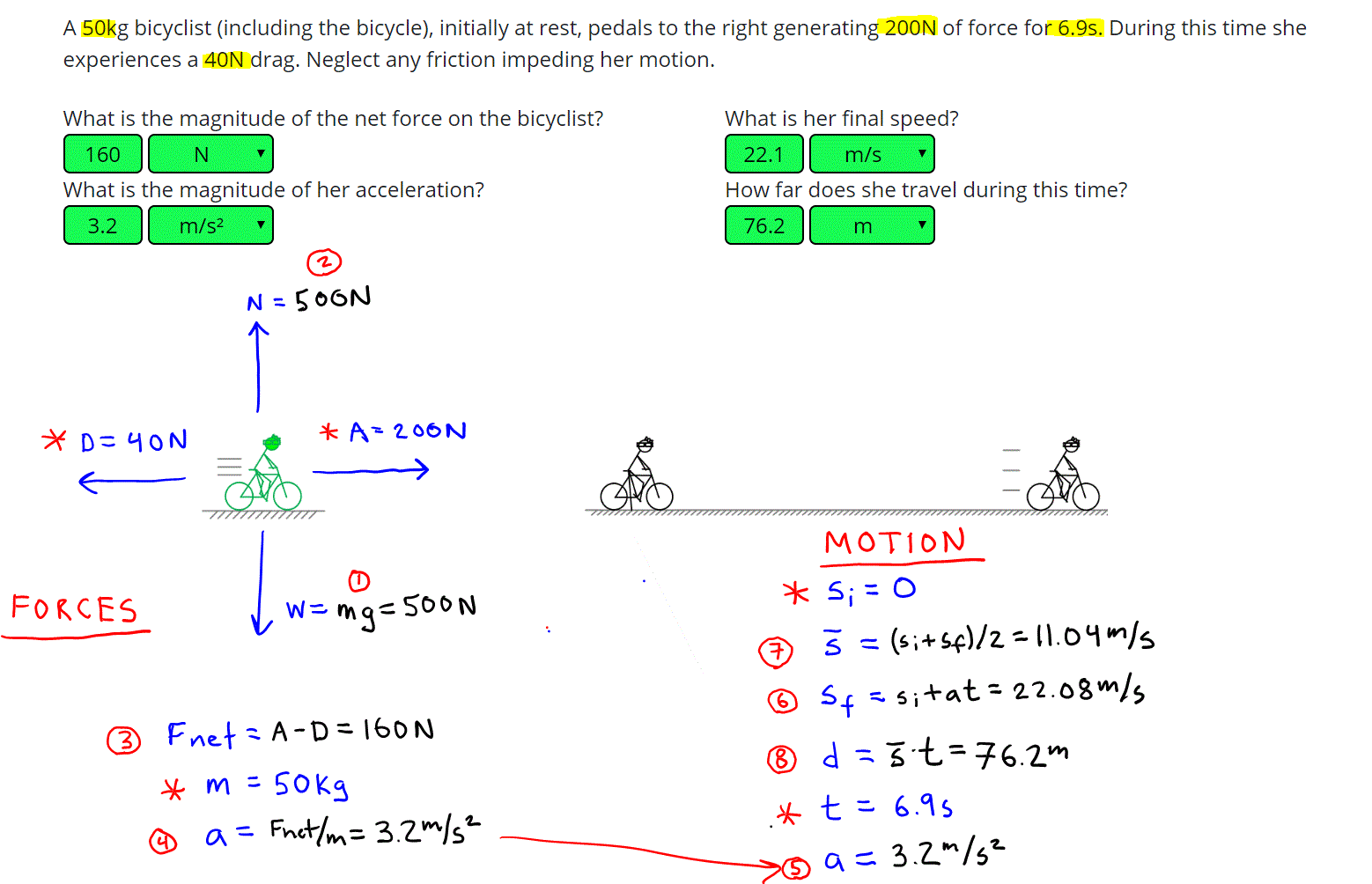 Complete Problems 4 - Introduction To Forces Unit - Positive Physics